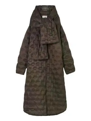 PSOPHIA Reversible Quilted Scarf-detail Coat