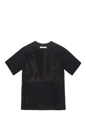 JIYONGKIM Sun-bleached Graphic-print T-shirt - Black
