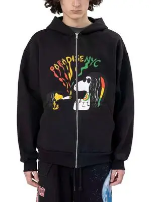 PARADISE NYC Beaglize It Zip-up Hoodie - Black