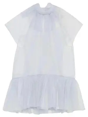 Simkhai Beaux Tiered Organza Mini Dress - Blue