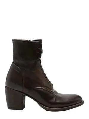 PAUL SILENCE Lace-up Leather Ankle Boots