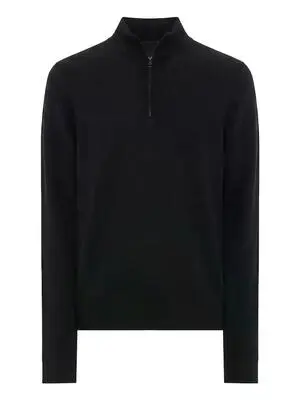 Peserico Quarter-zip Knitted Sweater Black