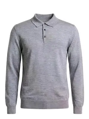 Peserico Virgin Wool Polo Shirt - Grey