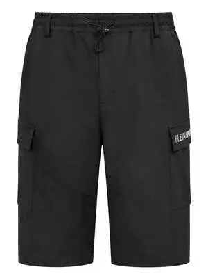 PLEIN SPORT Thunder Cargo Shorts - Black