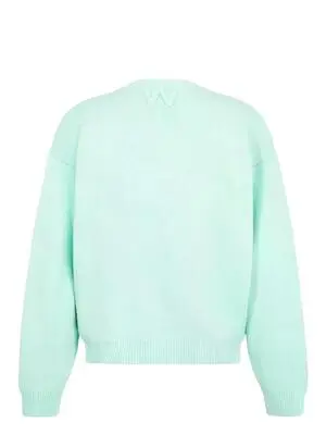 WILLY CHAVARRIA V-neck Logo-embroidered Sweater - Green