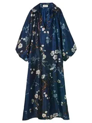 PSOPHIA Almond Blossom Floral-print Maxi Dress - Blue