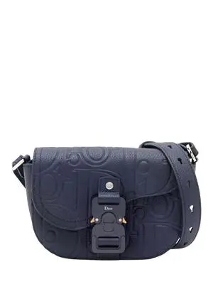 Dior 2020-2026 Mini Gravity Leather Saddle Messenger Bag Crossbody Bag - Blue