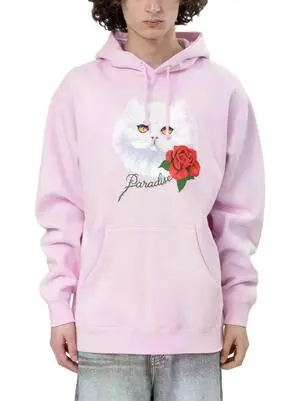 PARADISE NYC Purradise Graphic-print Hoodie - Pink