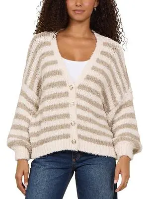 VINTAGE HAVANA Striped V Neck Cardigan