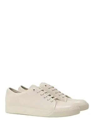 LANVIN Dbb1 Sneakers In Patent Leather And Suede Light Beige