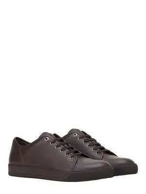 LANVIN Dbb1 Sneakers In Nappa And Grained Leather - Chocolate