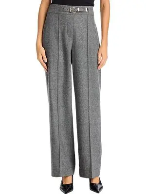 Elie Tahari The Brenda Belted Pants - Heathered