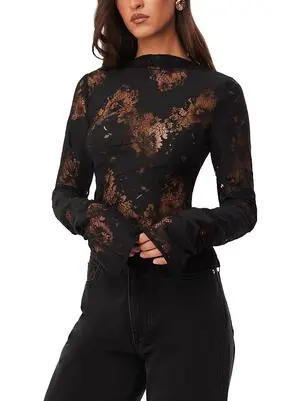 SNDYS. Aisha Lace Top - Black