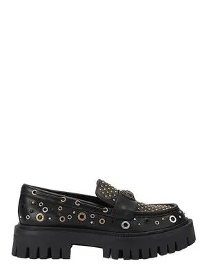 Kurt Geiger Studded Chunky Leather Loafers - Black