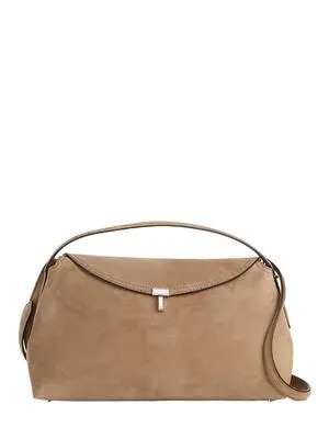 TOTEME T-lock Suede Top Handle Bag - Copper