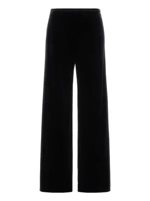 Alberta Ferretti Velvet Palazzo Pants - Black