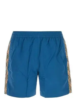 Burberry Air Force Nylon Swimming Shorts - Light Blue