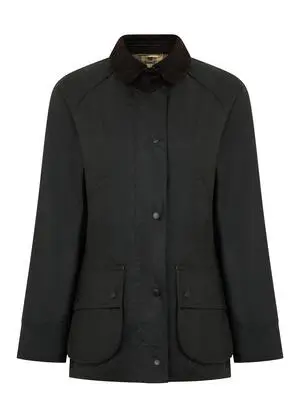 Barbour Barbour Light Mini Waxed Cotton High-Collar Jacket For Women Brown