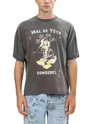 DOMREBEL Graphic-print Cotton T-shirt - Grey