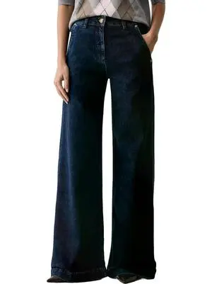 Luisa Spagnoli Onirico Wide-leg Jeans - Blue