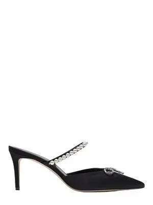 ZENA ZIORA Philippa 75 Pearl Stiletto Mule Black