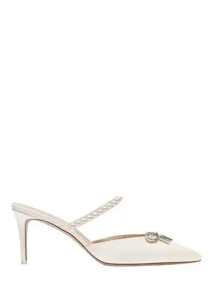 ZENA ZIORA Philippa 75 Pearl Stiletto Mule Ivory