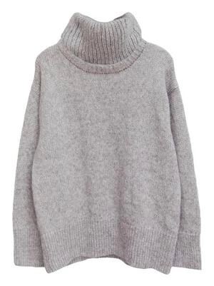 YAPA Anku Turtle Neck Convertible Sweater Gray