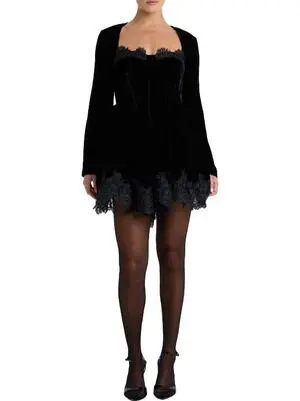 Bardot Austen Lace Detail Minidress - Black