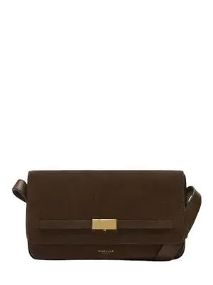 DEMELLIER The New York Leather & Suede Crossbody Bag - Mocha