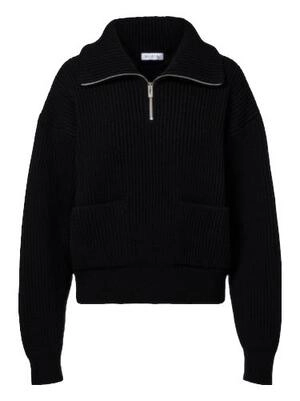 ALAÏA Ribbedknit Halfzip Sweater