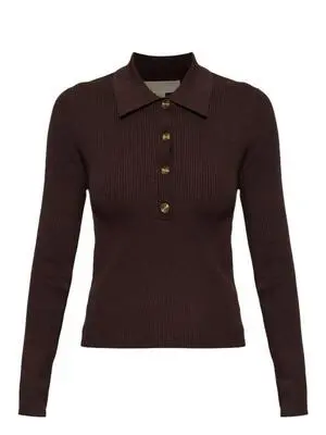 Michael Kors Long-sleeve Knit Top Brown