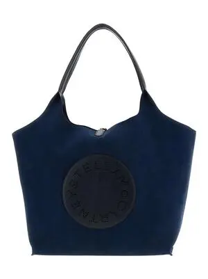 Stella McCartney Borsa Tote Reversibile Con Logo Alter Mat & Alter Suede - Blu