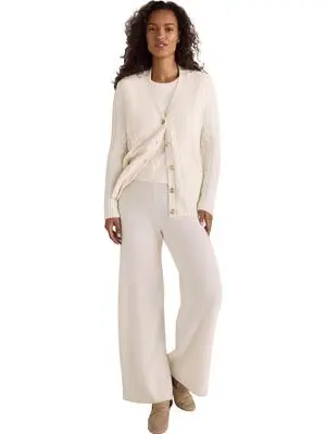 HAVEN WELL WITHIN Cashmere Cable Knit Pants Chiffon