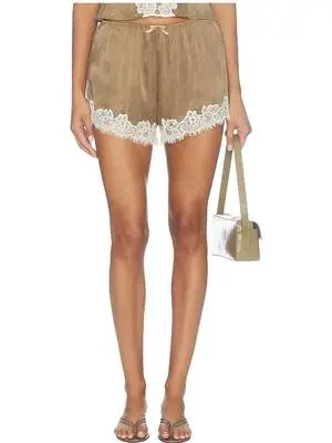 For Love & Lemons Luna Shorts - Brown