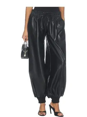 Norma Kamali Oversized Boyfriend Sweat Jogger Pant - Black