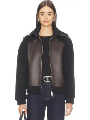 SAMSOE SAMSOE Saolive Leather Jacket In Brown - Mulch