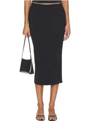Norma Kamali Flat Front Straight Skirt - Black