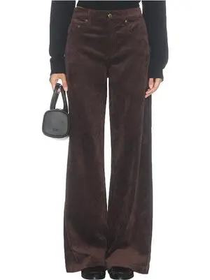 PISTOLA Jadyn Low Slung Palazzo Pant In Brown - Mocha