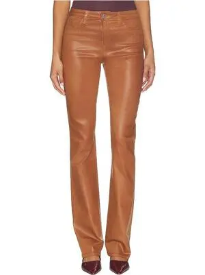 L'Agence Selma Sleek Baby Boot Pant In Tan - Java Coated Jaco