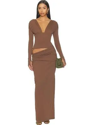 BENNI Agnes Maxi Dress - Chocolate