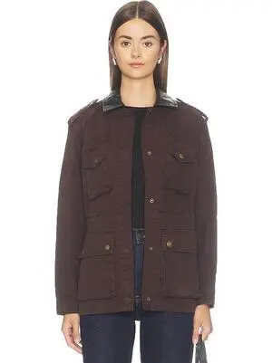 Good American The Field Jacket In Brown - Espresso