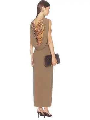 Cult Gaia Perila Dress In Tan - Sparrow