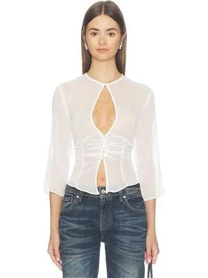 Lioness Cyd Top In White - Frost
