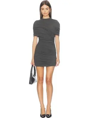 Line & Dot Debois Mini Dress - Charcoal