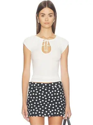 Free People Free People Canal Street Top In White. Ivory