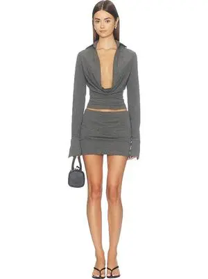 Superdown Franklin Mini Skirt Set - Grey