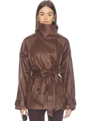 NIA William Jacket In Chocolate - Brown