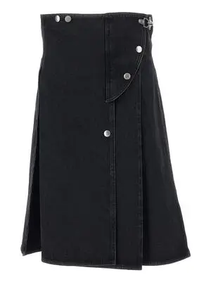 Marni GONNA A PIEGHE IN DENIM Nero