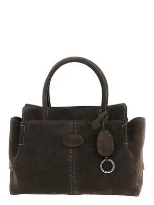 TOD'S Borsa Shopping Piccola In Pelle Scamosciata - Marrone