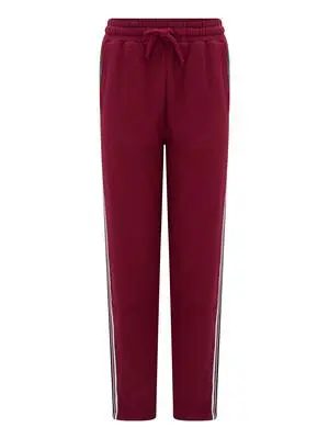 SUGARHILL BRIGHTON Red Alissa Joggers Oxblood Stripe